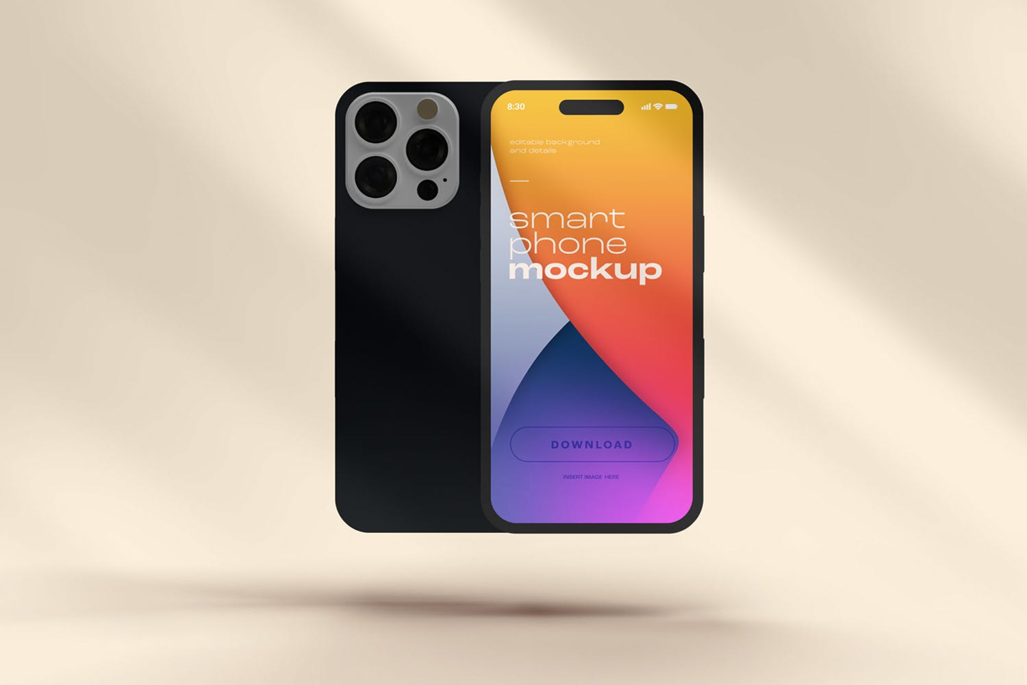 4961 3款多角度苹果14手机UI设计屏幕展示APP设计PS样机 iPhone 14 Pro Mockup 6@GOOODME.COM _ 果觅网（gooodme）